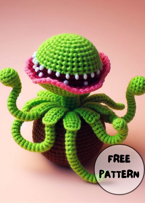 Crochet Carnivorous Alien Plant Amigurumi Free Pattern - All Thing Crafts