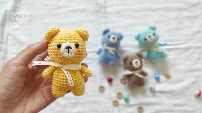Step-by-Step Free Crochet Mini Bear Pattern with Minimal Effort - All ...