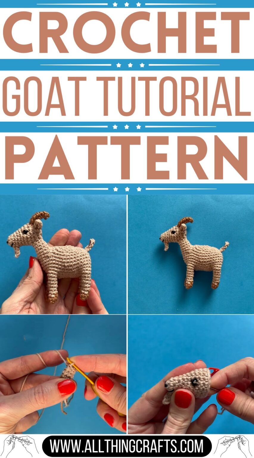 Adorable Crochet Goat Tutorial For Beginners - All Thing Crafts