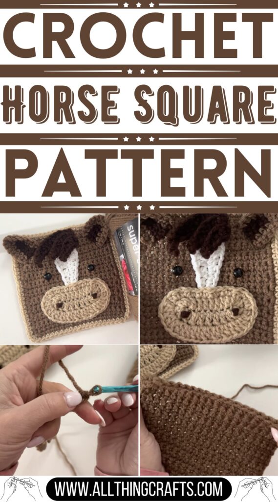 Super Cute Looking Easy Crochet Horse Square Pattern - All Thing Crafts
