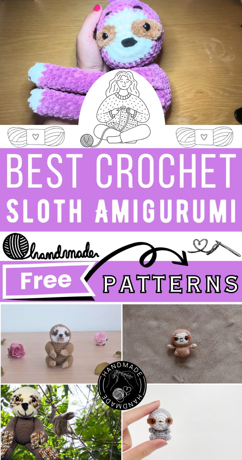 Adorable Sloth Free Amigurumi Crochet Patterns - All Thing Crafts