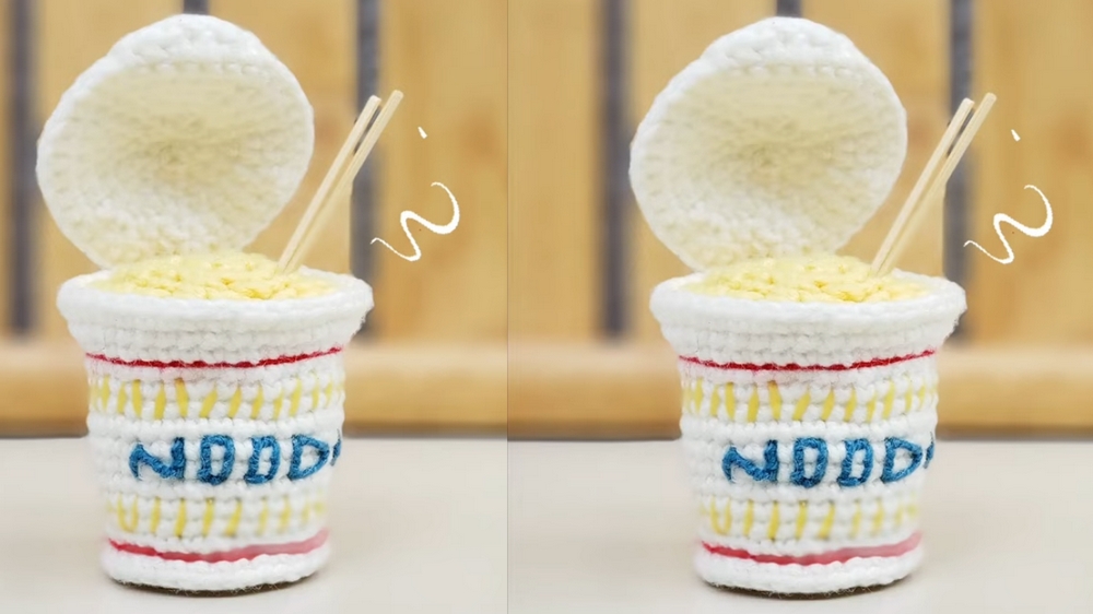 How to Crochet Realistic Noodle Cup Gift That Impresses Food Lovers ...