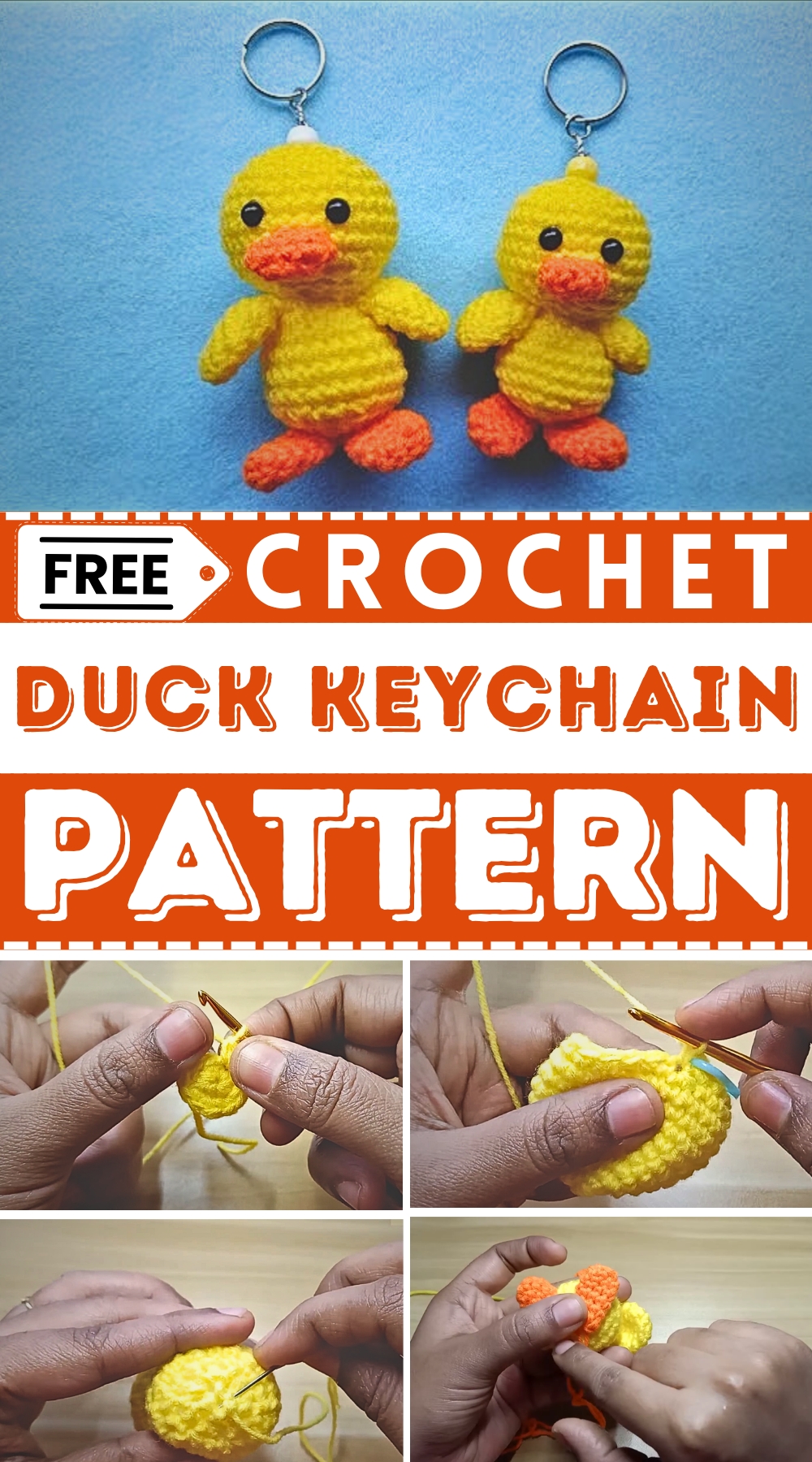 How to Crochet Duck Keychain + Bonus Tips for Clean Finishing - All ...