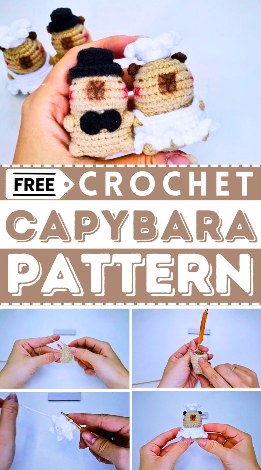 Quick and Cute-How to Crochet Capybara for Keychains or Desk Buddies ...