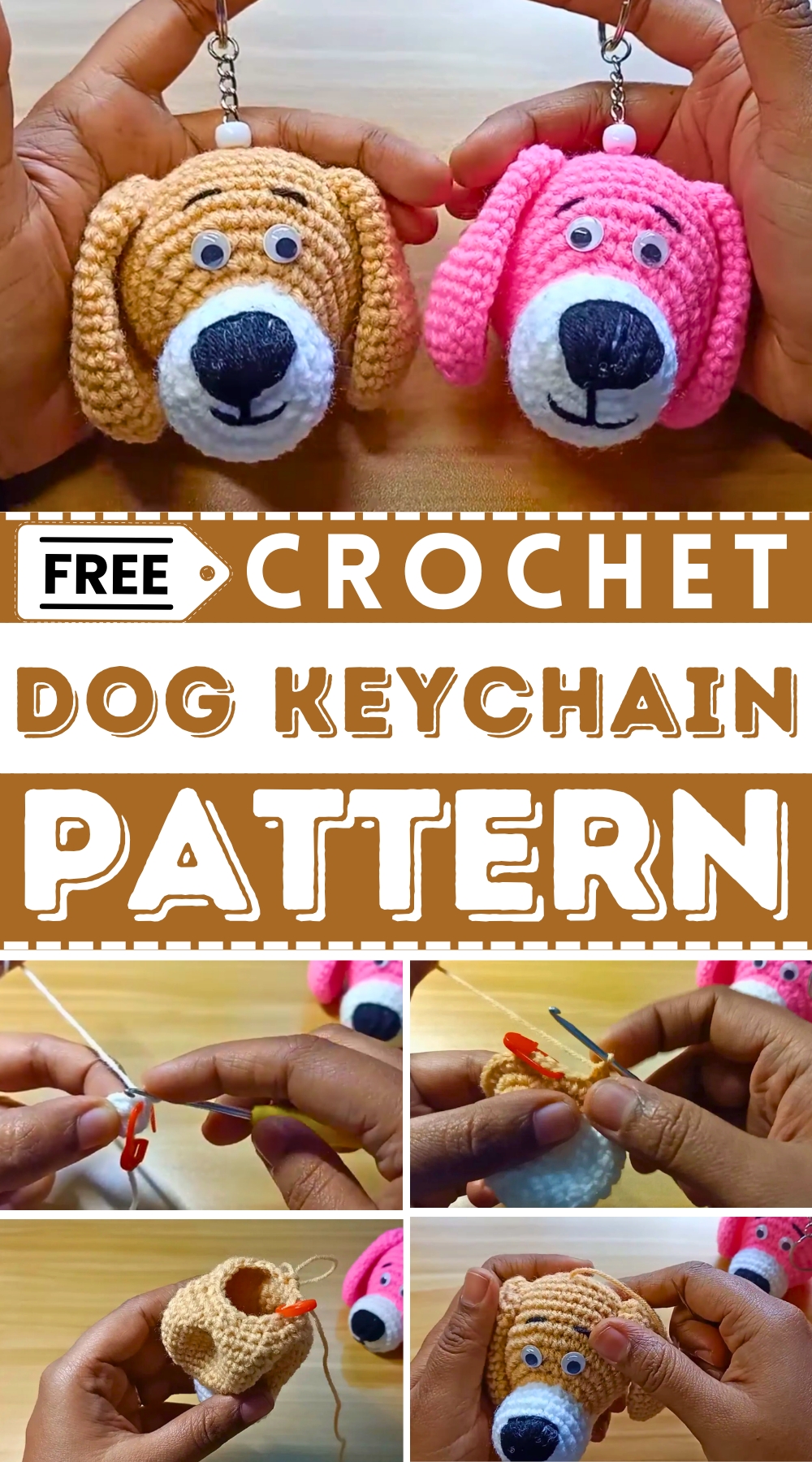 How to Crochet Dog Keychain Pattern That Actually Looks Like a Real ...