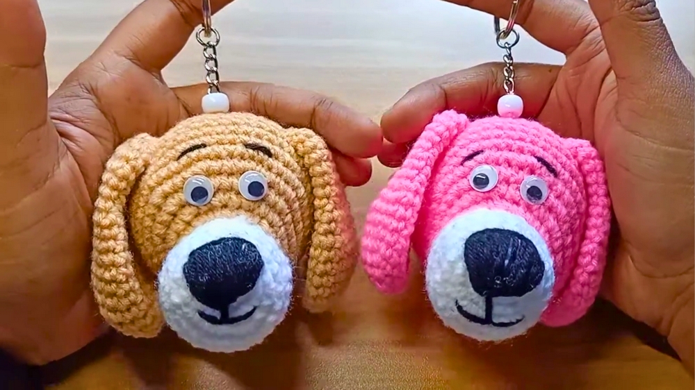 How to Crochet Dog Keychain Pattern That Actually Looks Like a Real ...