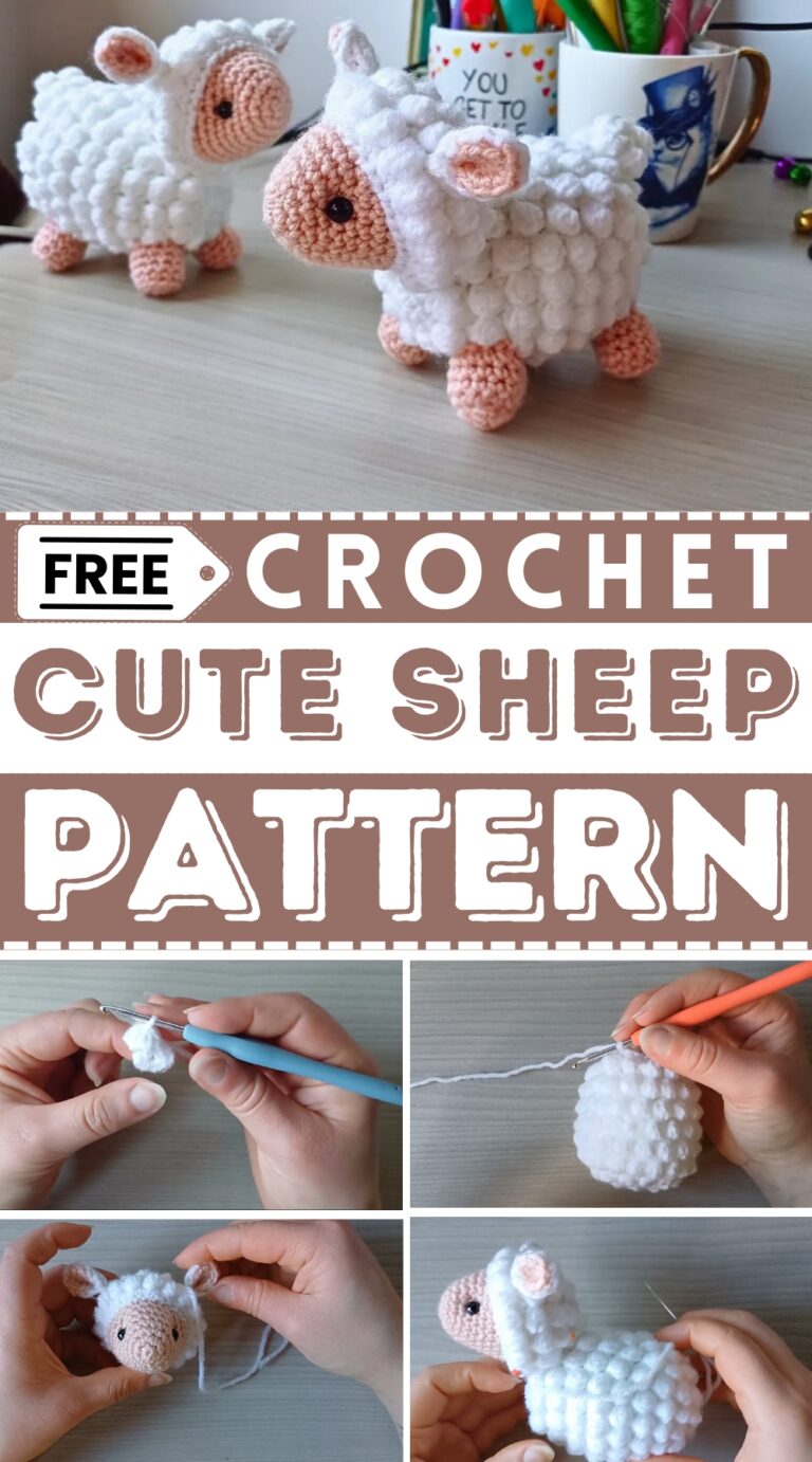 How to Crochet Sheep Pattern with Perfect Curly Wool - All Thing Crafts