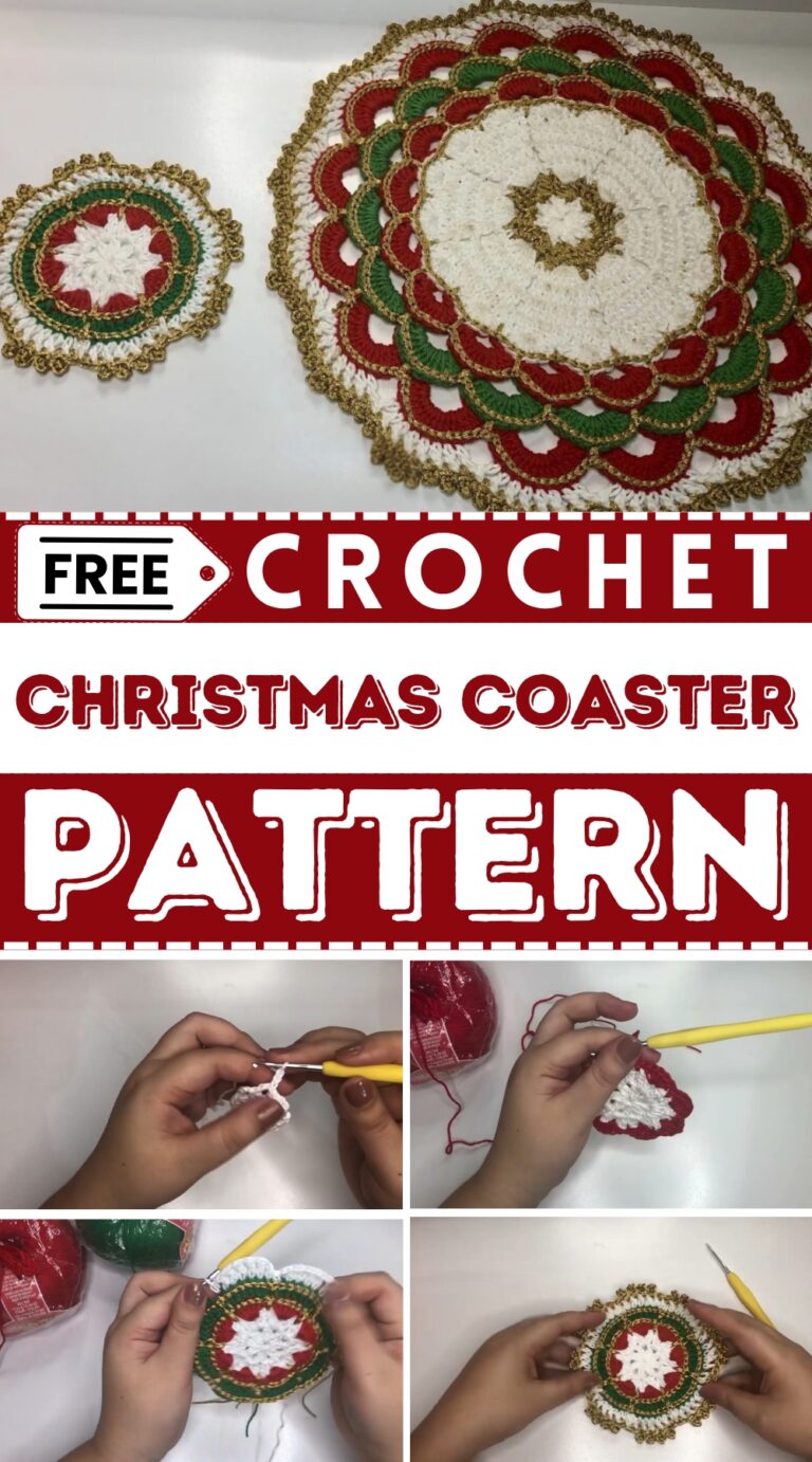 Cheerful Crochet Christmas Coaster Pattern for Stylish Settings - All ...