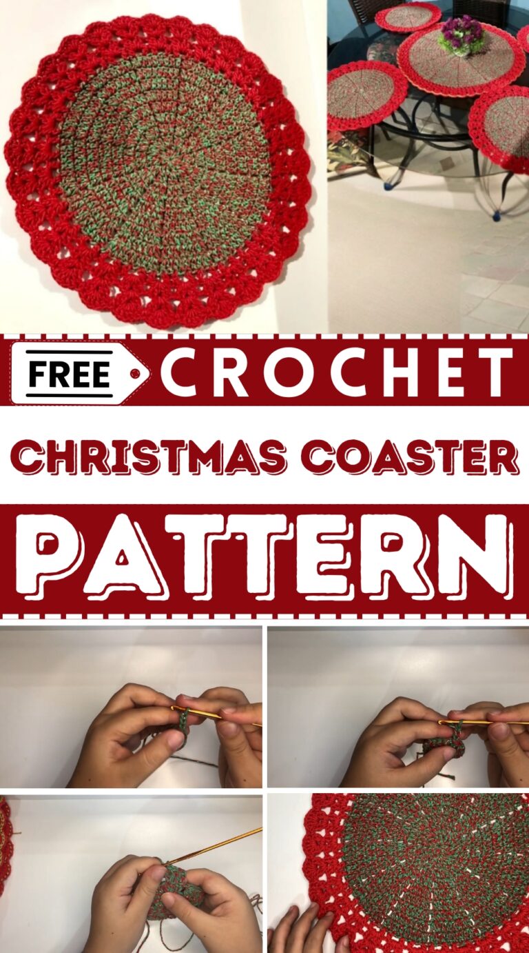 How to Crochet Christmas Coaster Pattern for Holiday Settings - All ...
