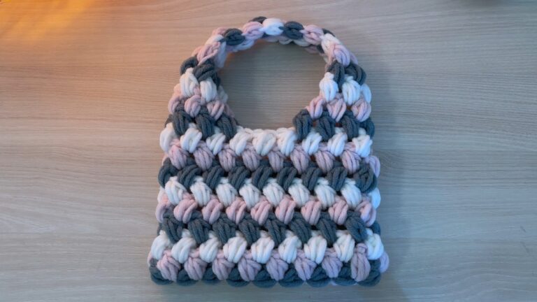 Cute Crochet Puff Stitch Bag Pattern for Ladies - All Thing Crafts