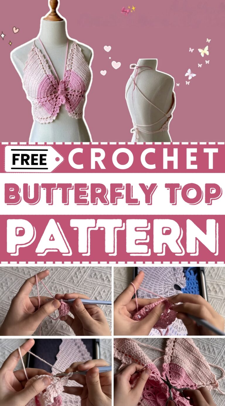 Trendy Crochet Butterfly Top Pattern for the Perfect Summer Look - All ...
