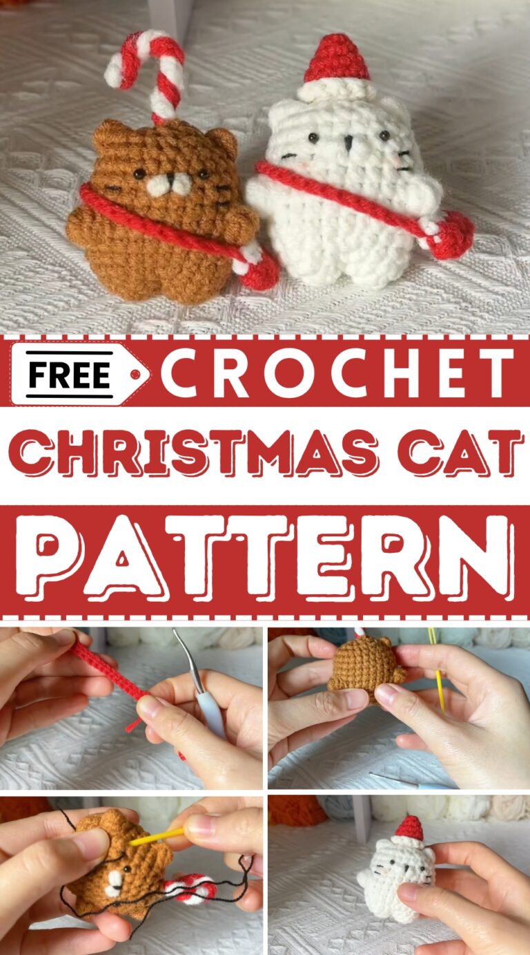 How to Crochet a Christmas Cat Pattern for Lovely Seasonal Vibes - All ...