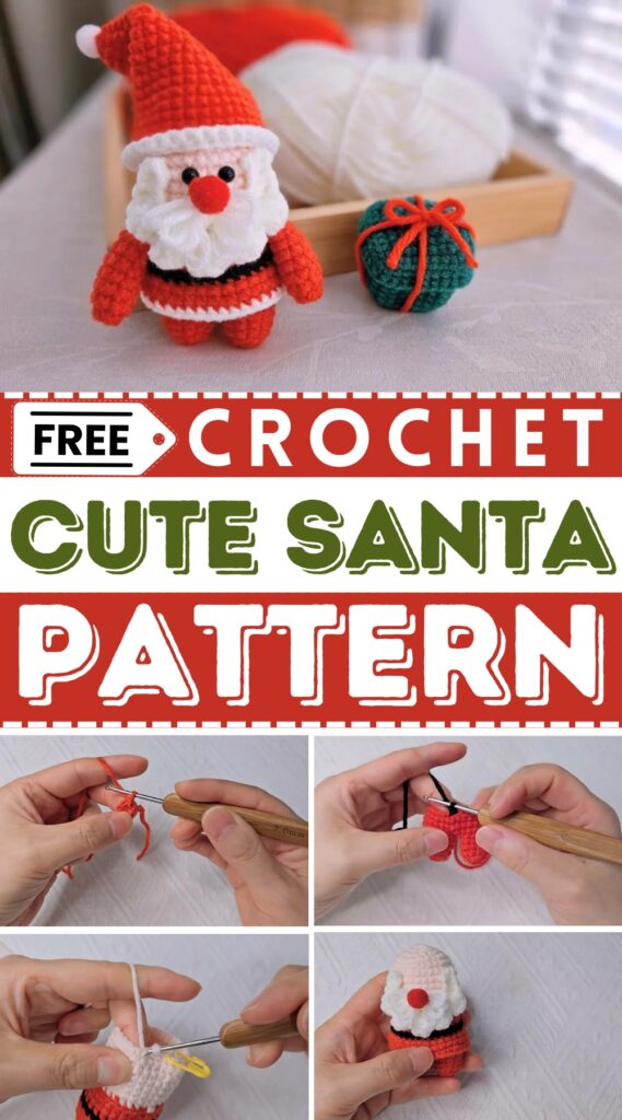 Step-by-Step Free Crochet Santa Pattern for Beginners - All Thing Crafts