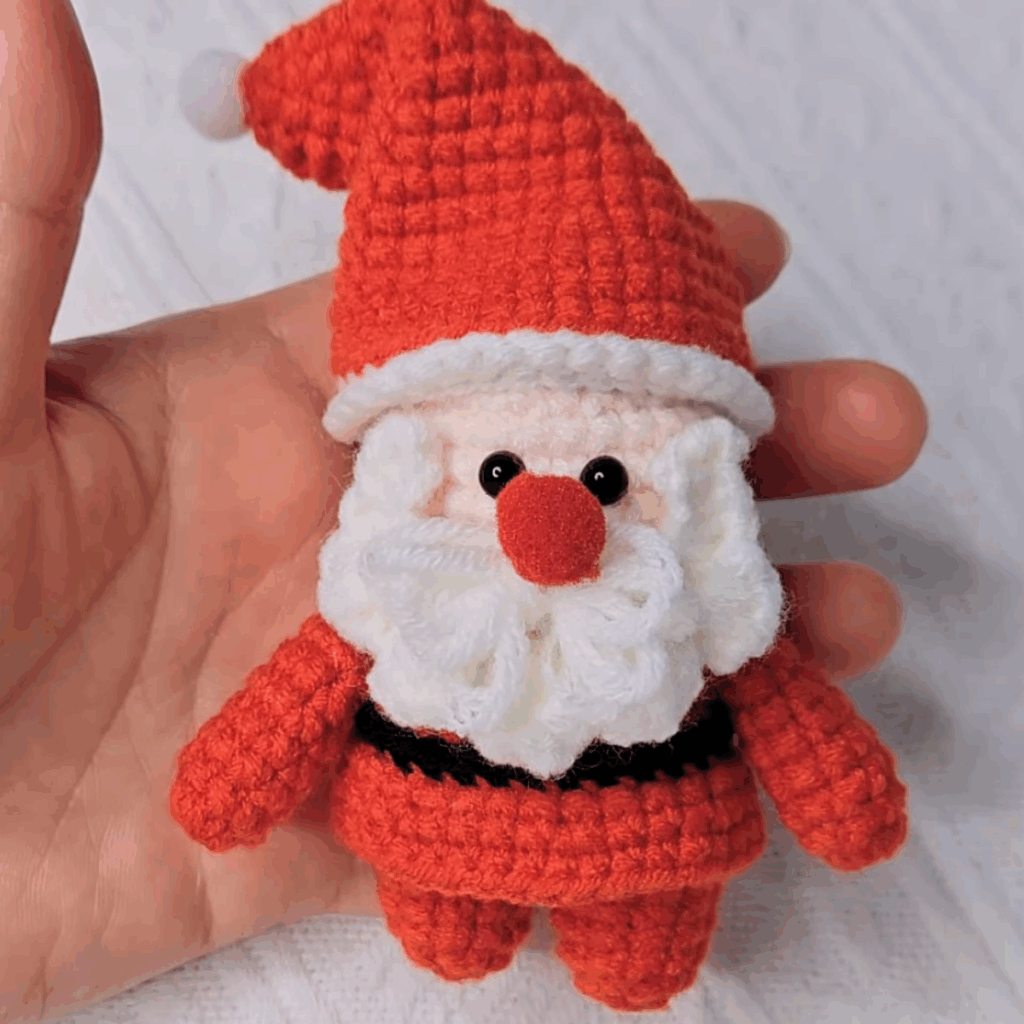 Step-by-Step Free Crochet Santa Pattern for Beginners - All Thing Crafts