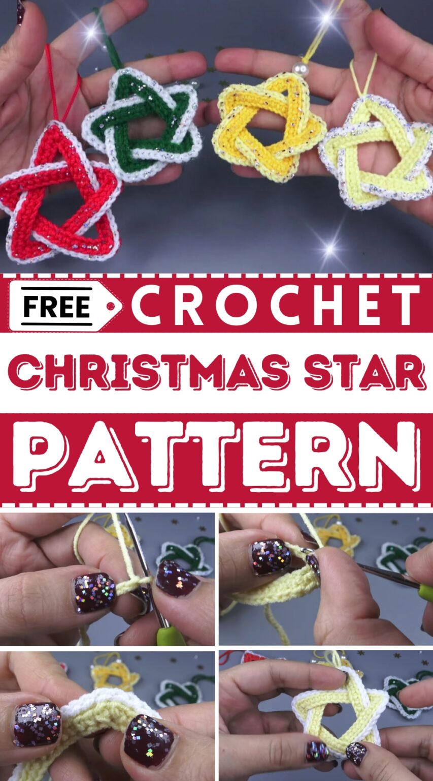 How to Crochet Christmas Star Pattern for Beautiful Decorations - All ...