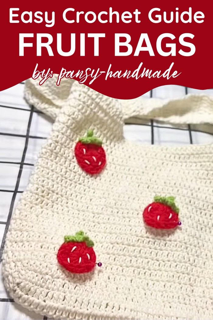 Easy Crochet Strawberry Tote Bag for Everyday Use - All Thing Crafts