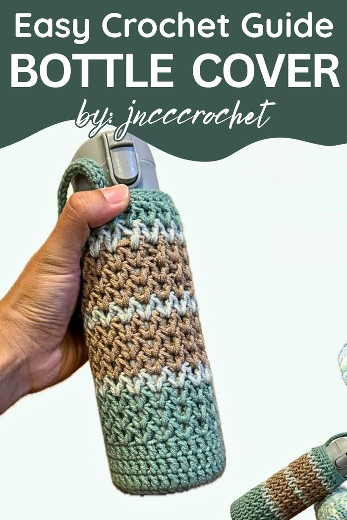 Lovely Crochet Water Bottle Cover Pattern for Beginners - All Thing Crafts