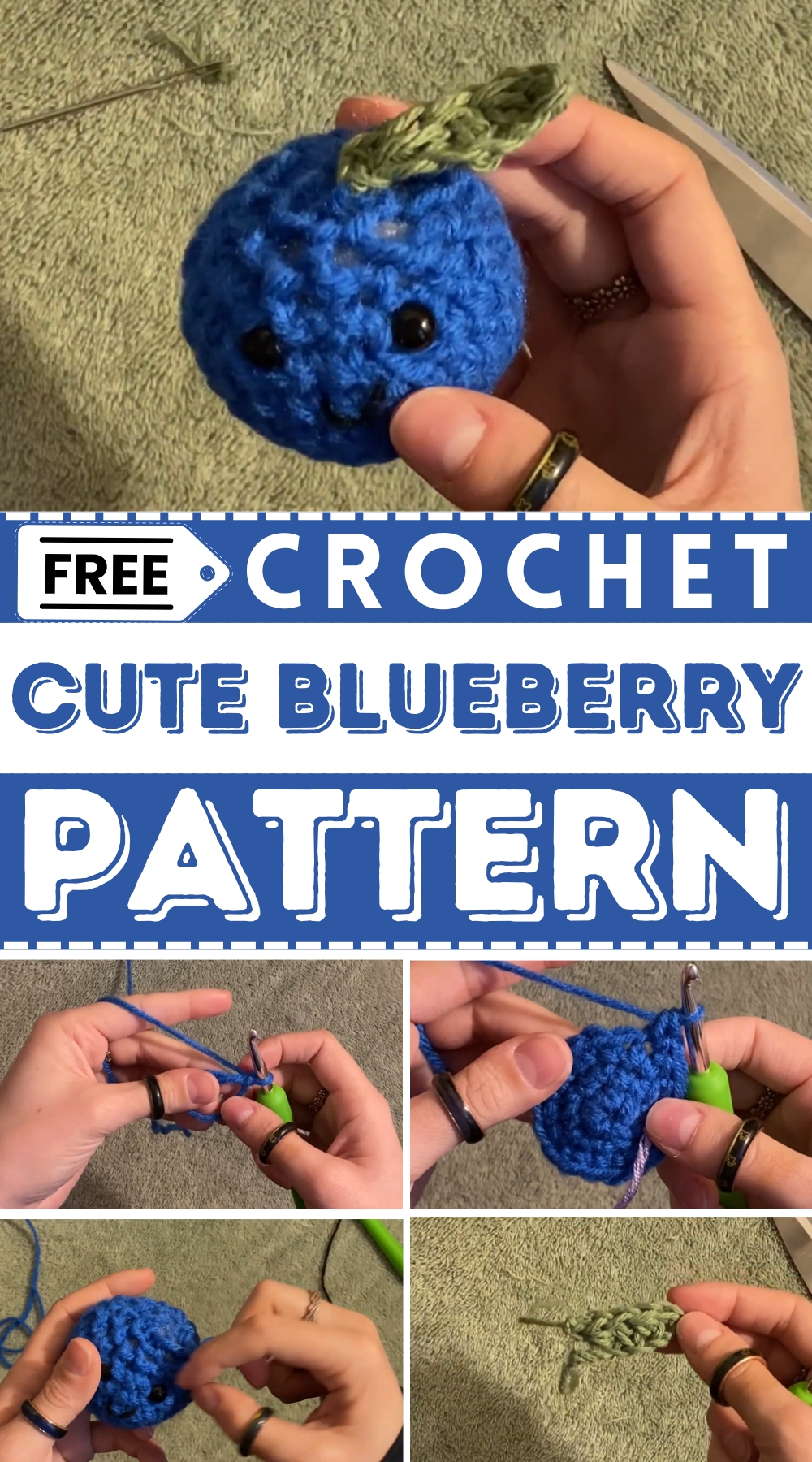 Learn Easy Crochet Blueberry Pattern for Lovely Decorations - All Thing ...