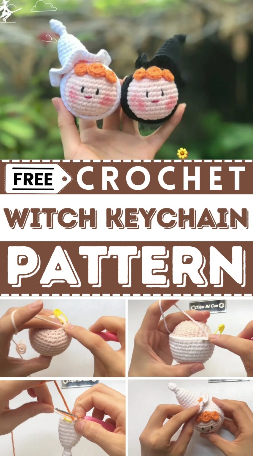 Trendy Crochet Witch Keychain Pattern for Everyday Flai - All Thing Crafts