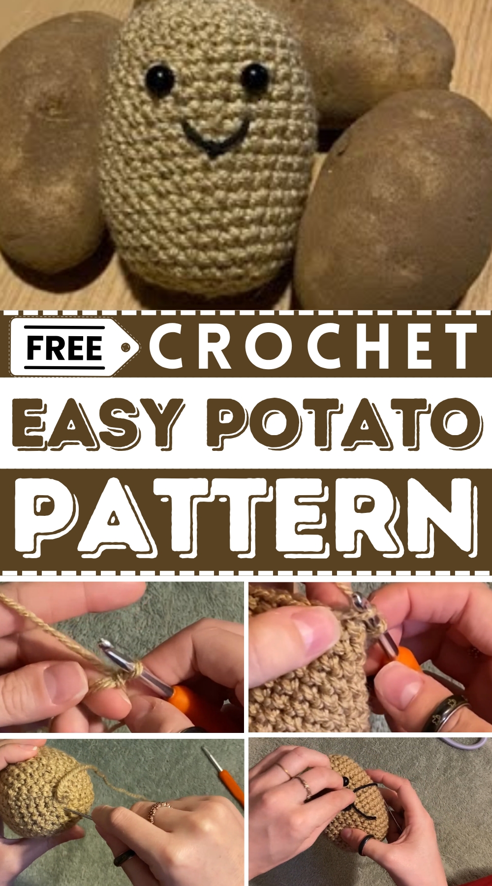 How to Crochet an Easy Potato Pattern for Fun Home Appeal - All Thing ...