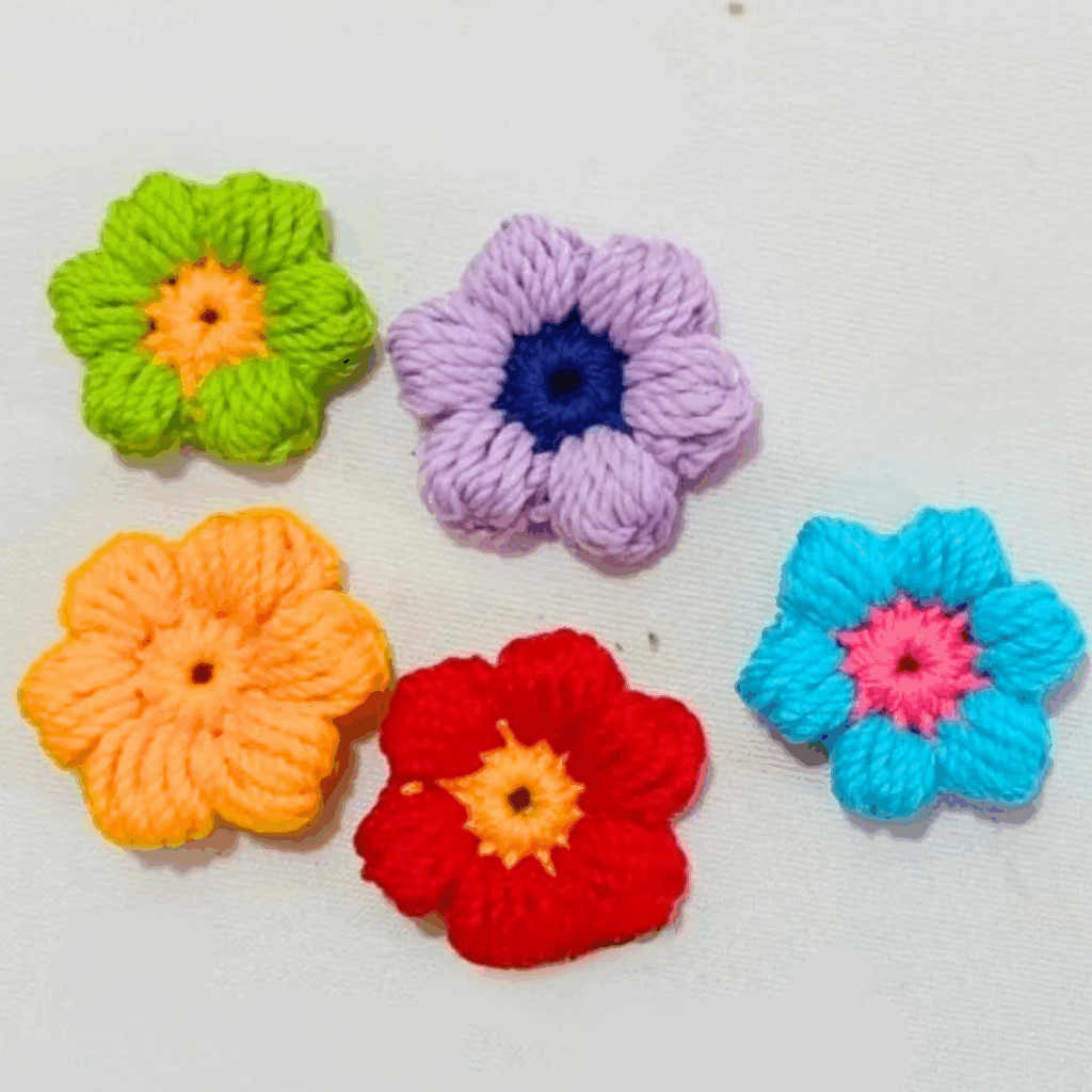 Soft & Pretty Crochet Puff Flower Pattern for Handmade Elegance - All ...