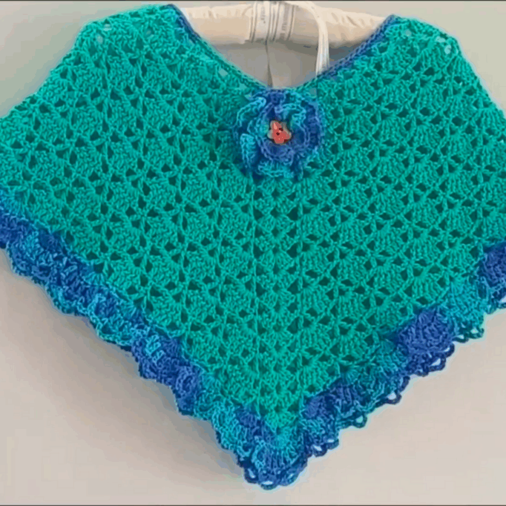 Free Crochet Baby Poncho Pattern for Warm and Cute Looks - All Thing Crafts