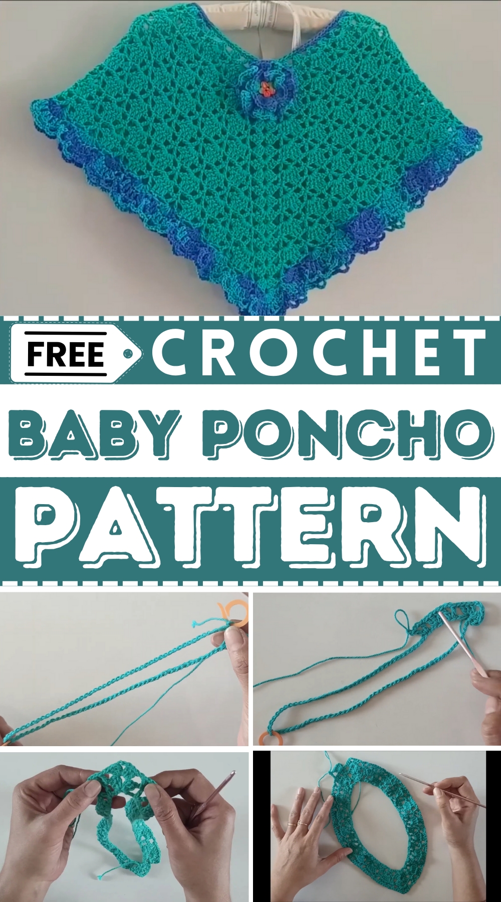 Free Crochet Baby Poncho Pattern for Warm and Cute Looks - All Thing Crafts