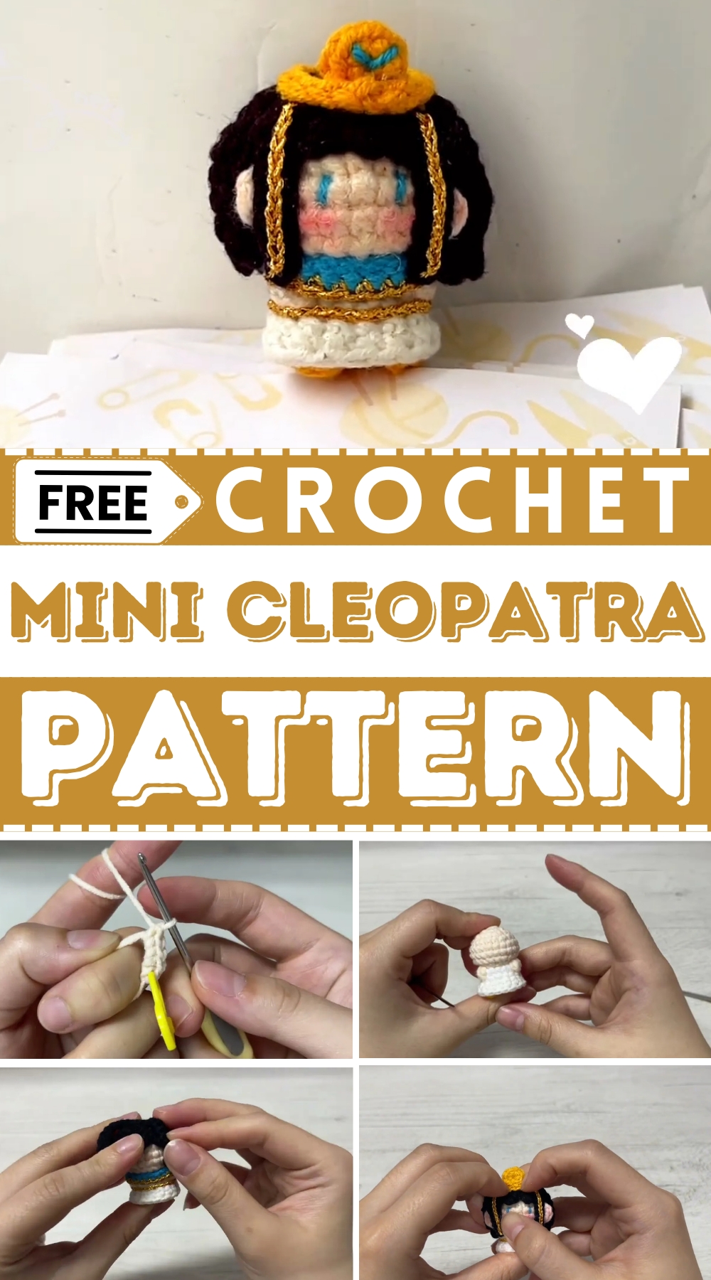 How to Crochet Mini Cleopatra Pattern for Stunning Décor - All Thing Crafts