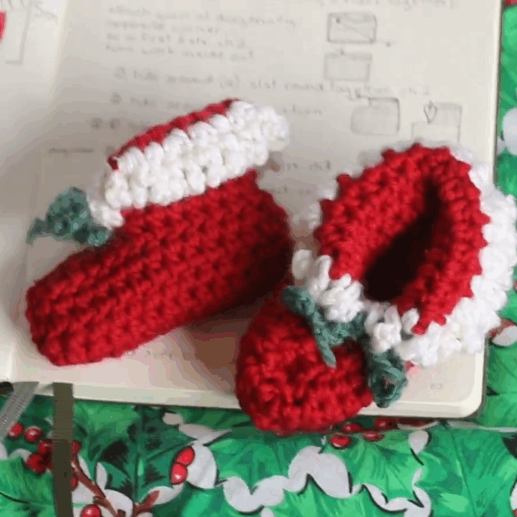 Learn Cute Crochet Christmas Booties Pattern for Holiday Warmth - All ...
