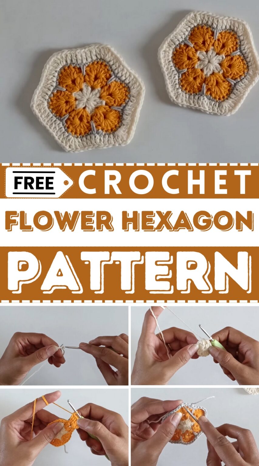 How to Crochet a Flower Hexagon Pattern for Stunning Style - All Thing ...