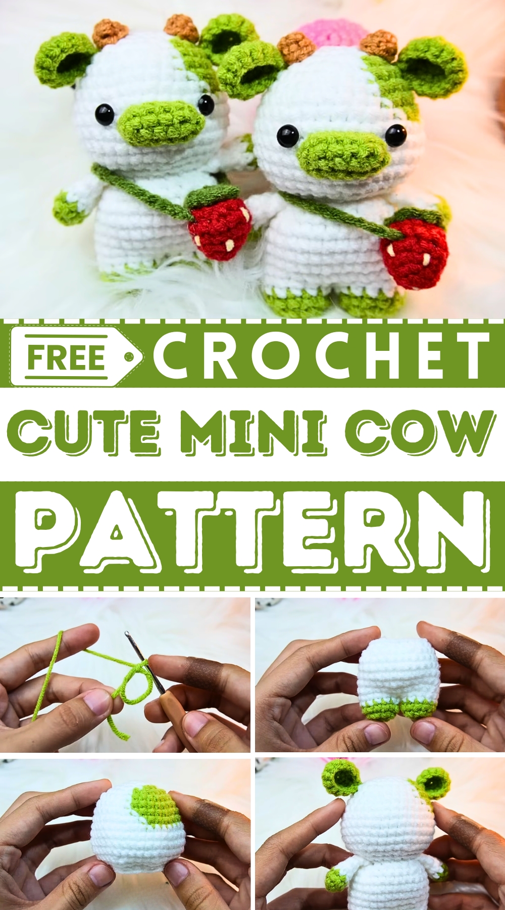 Learn Cheerful Crochet Mini Cow Pattern for Everyday Happiness - All ...