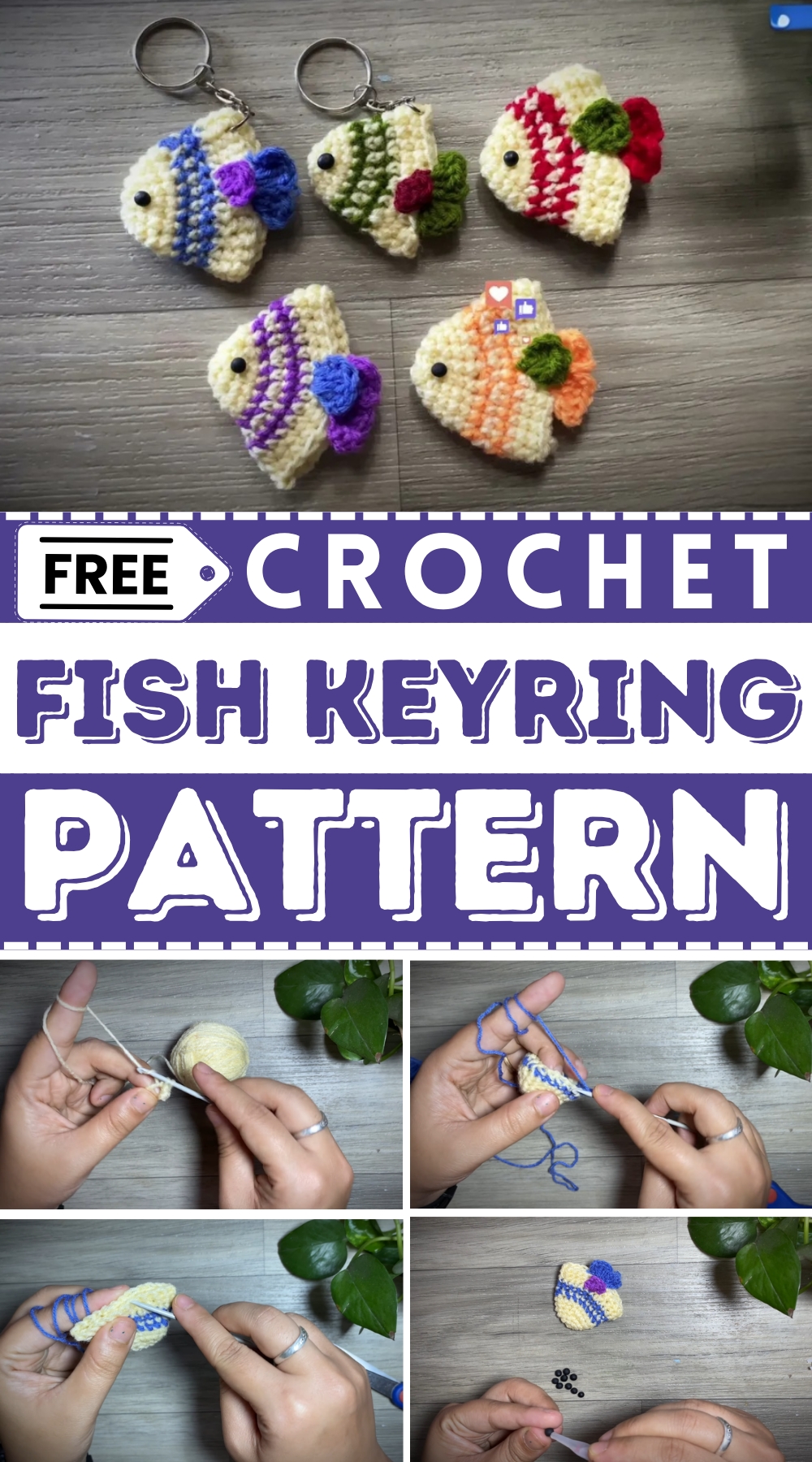 Free Crochet Fish Keyring Pattern for a Delightful Accessory - All ...
