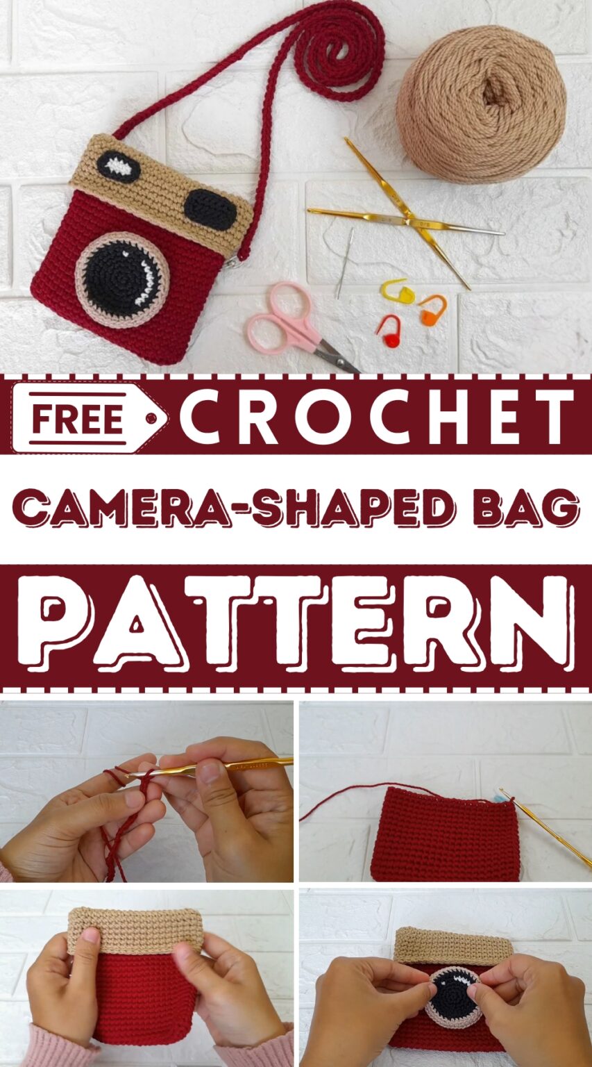 Learn Free Crochet Camera-Shaped Bag Pattern for Cute Outfits - All ...