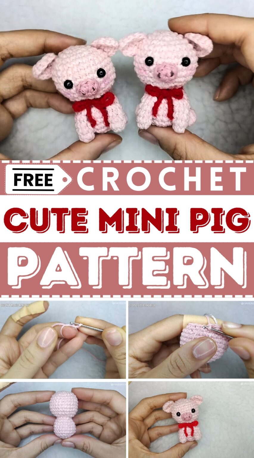 How to Crochet a Mini Amigurumi Pig Pattern for Decor Projects - All ...