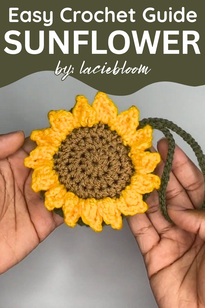 How to Crochet Sunflower Pouch Pattern for Everyday Essentials - All ...