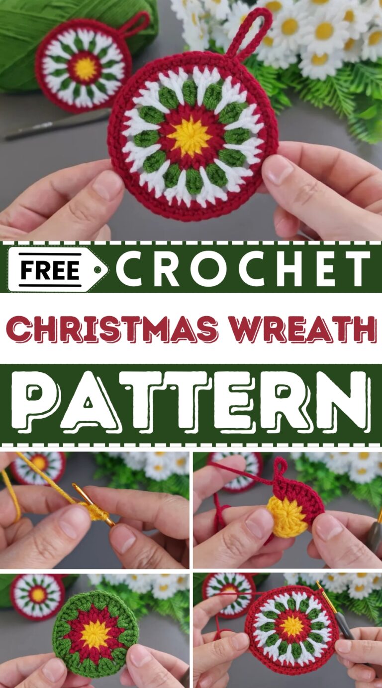 Learn This Crochet Christmas Wreath Pattern for a Cozy Festive Touch ...