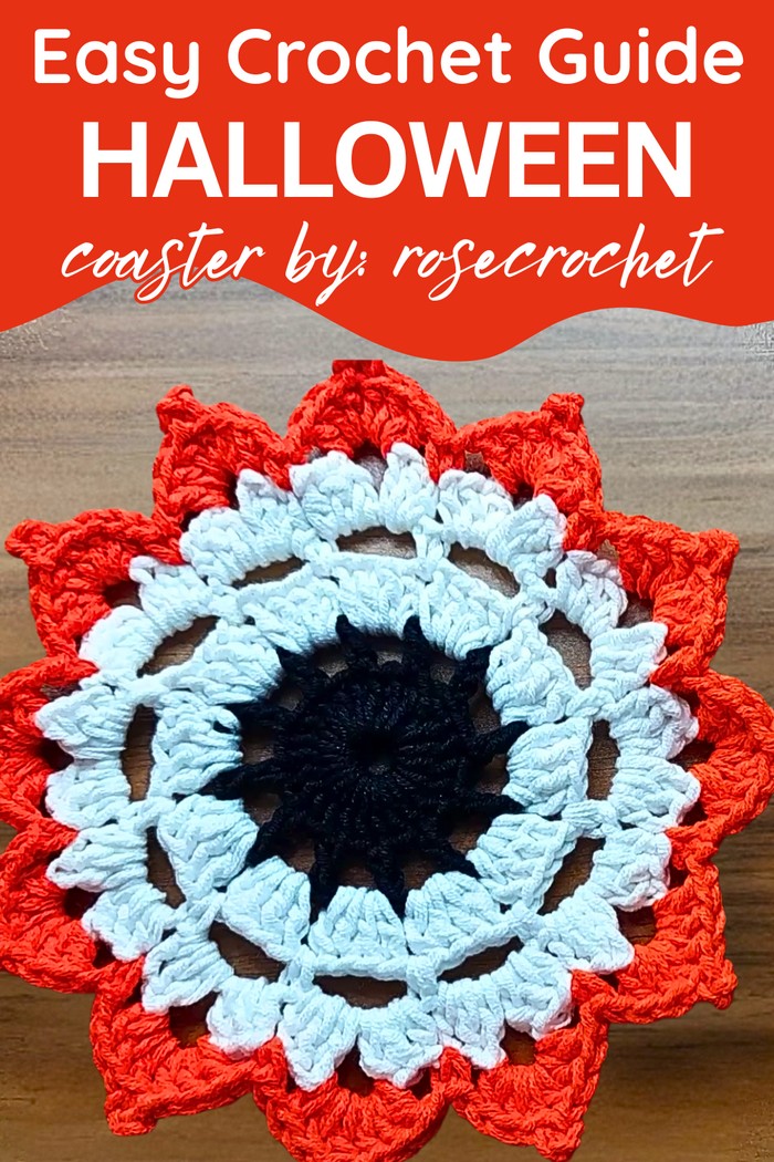 Quick Crochet Halloween Coaster Pattern for Festive Tables - All Thing ...