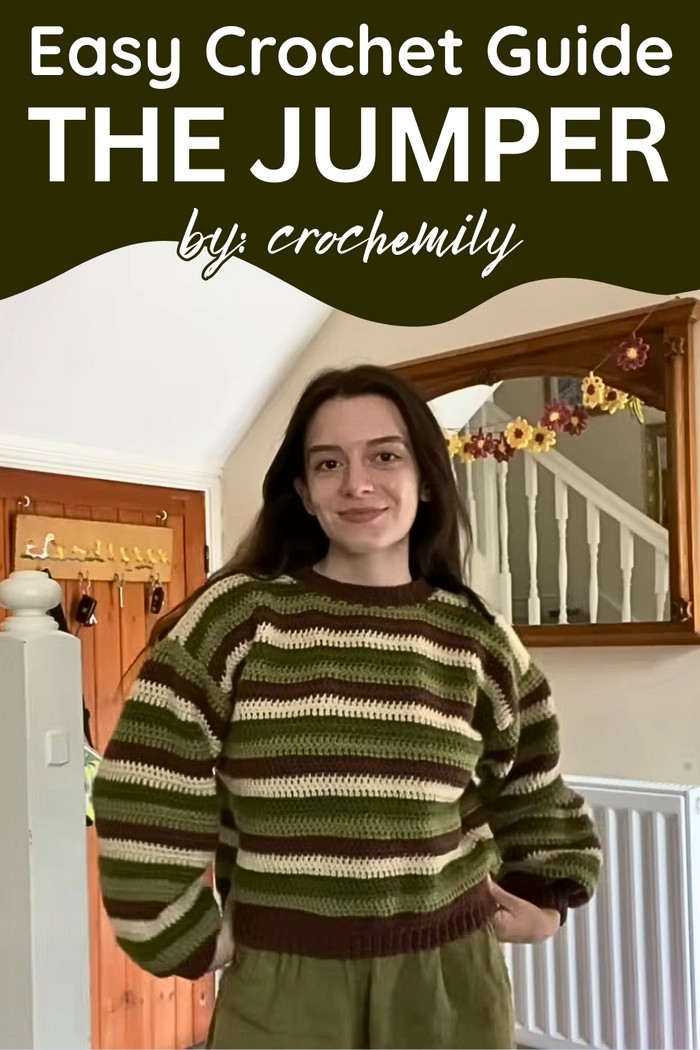 Modern Crochet Jumper Pattern with a Classic Touch - All Thing Crafts