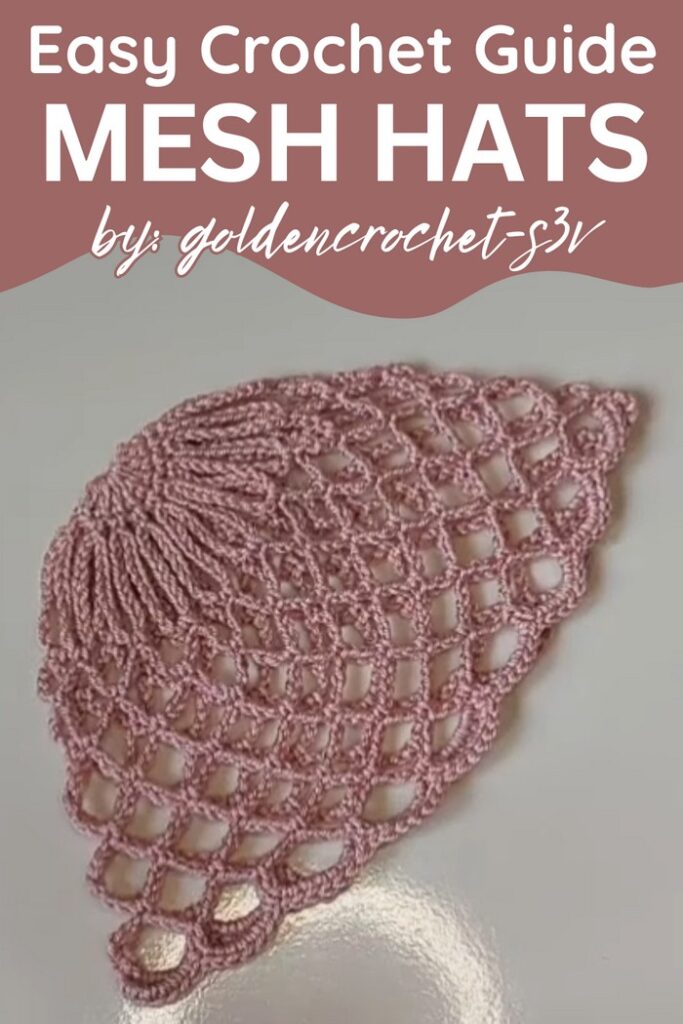 How to Crochet Mesh Hat for Summer - All Thing Crafts