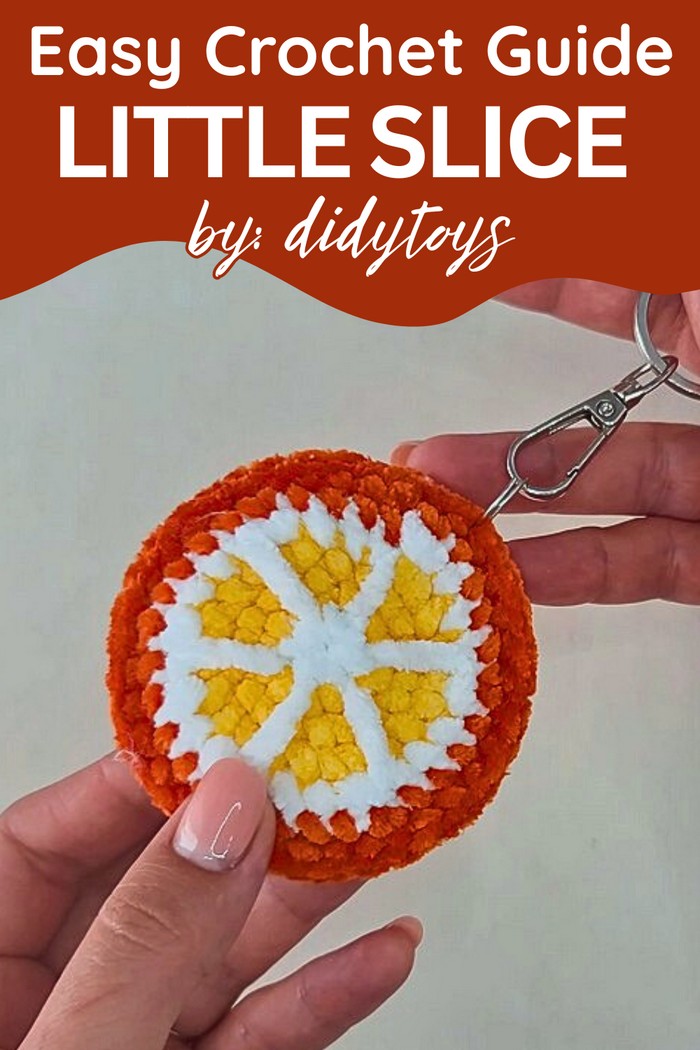 How to Crochet Orange Slice Keychain Pattern for a Fruity Touch - All ...