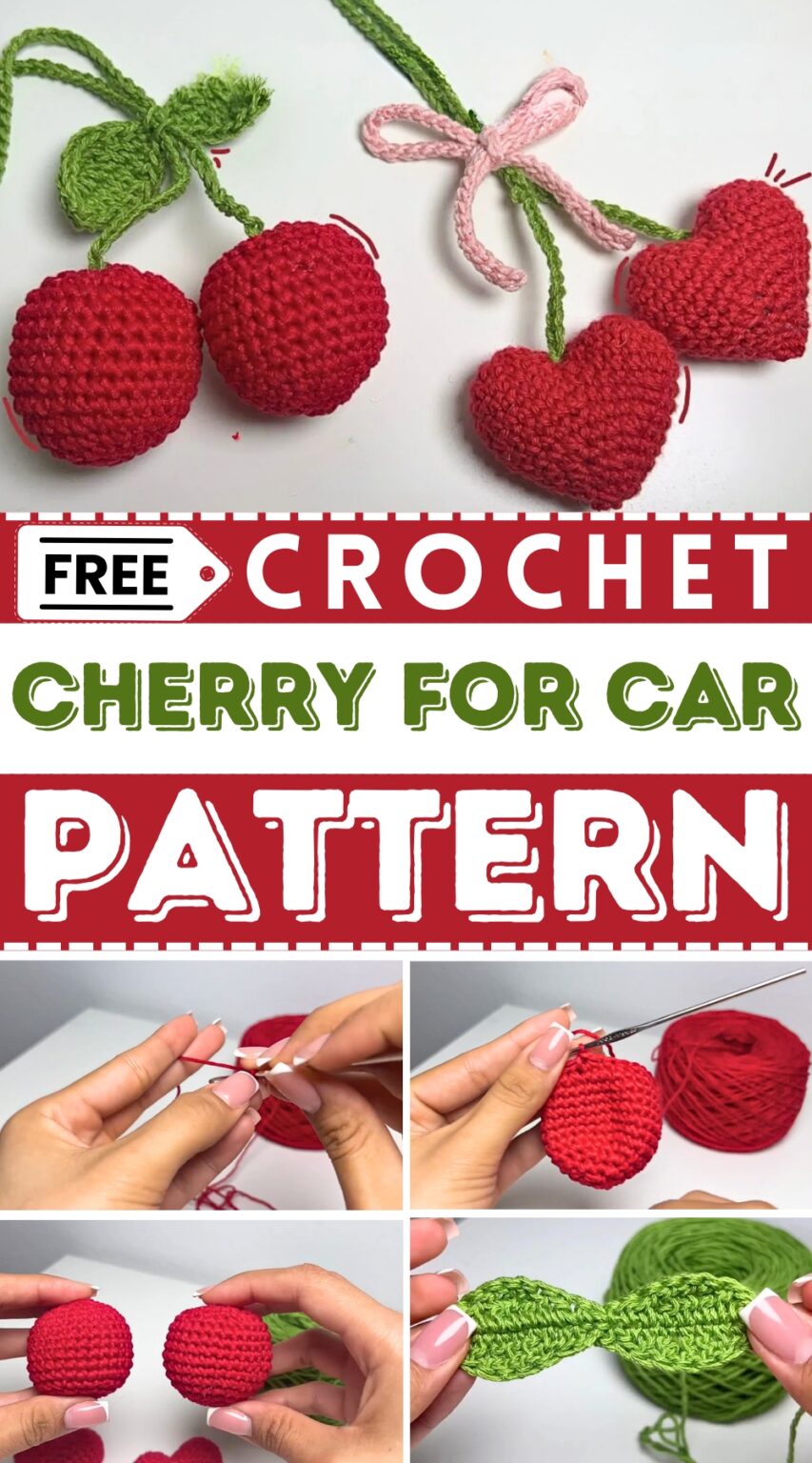 Step-by-Step Free Crochet Cherry Car Pattern for Adorable Vibes - All ...