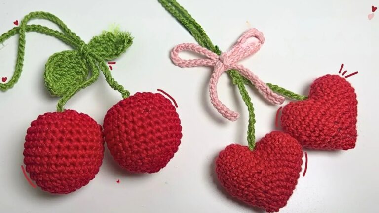 Step-by-Step Free Crochet Cherry Car Pattern for Adorable Vibes - All ...
