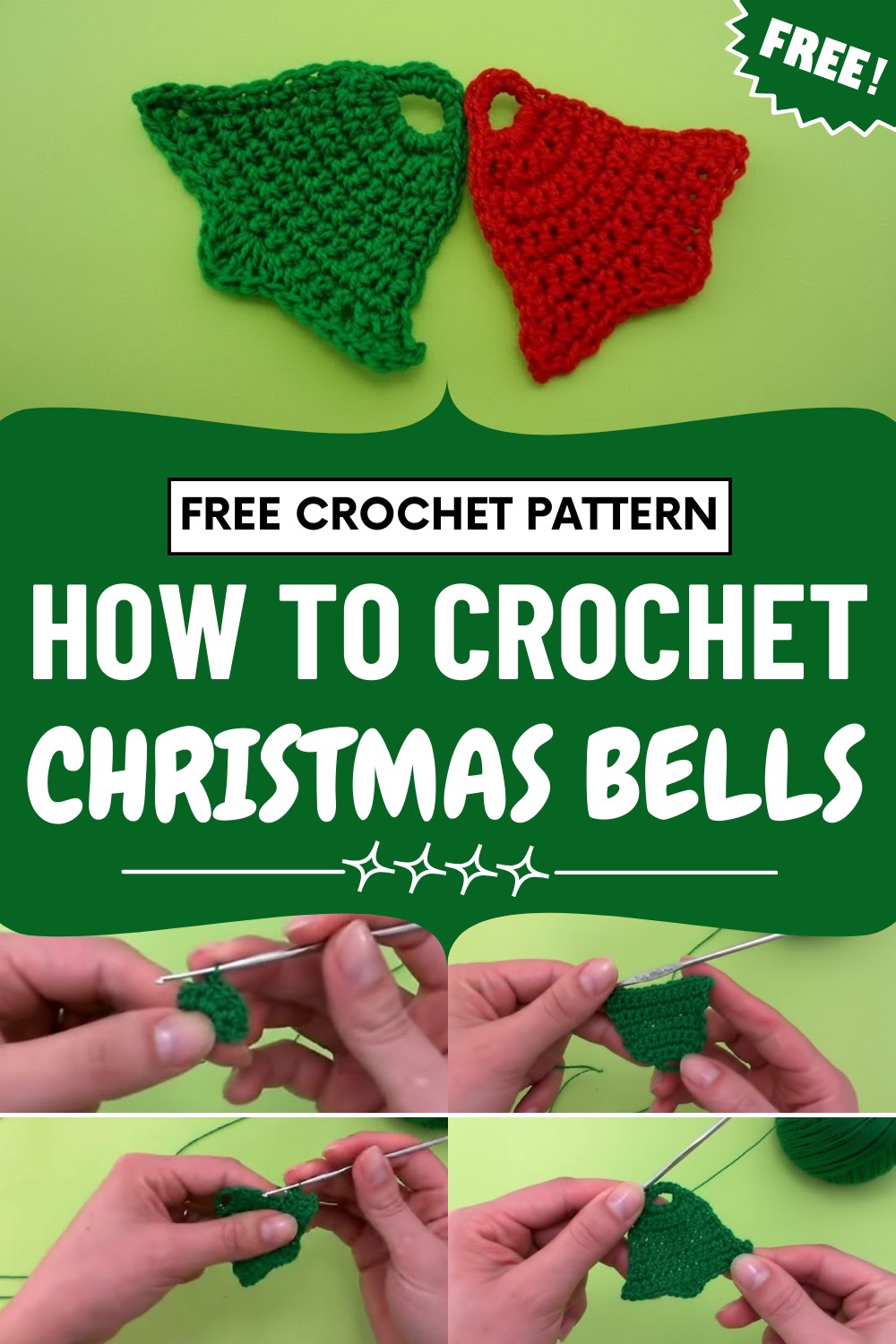 Sparkling Crochet Christmas Bell Pattern For Every Tree - All Thing Crafts
