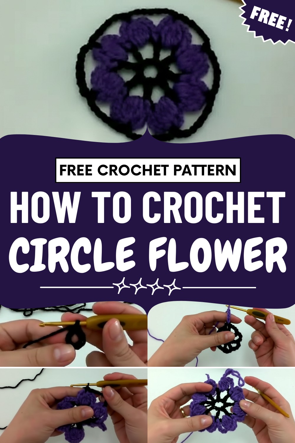 Whimsical Crochet Circle Flower Pattern For Every Project - All Thing ...