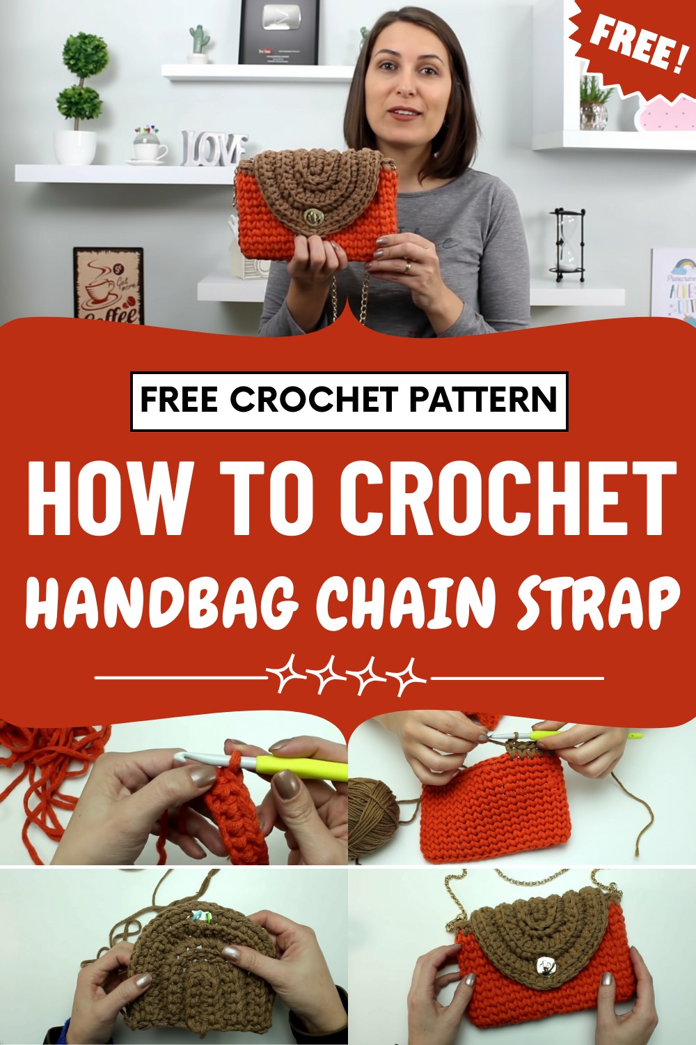 Modern Crochet Handbag Chain Strap Pattern With Luxe Look - All Thing ...