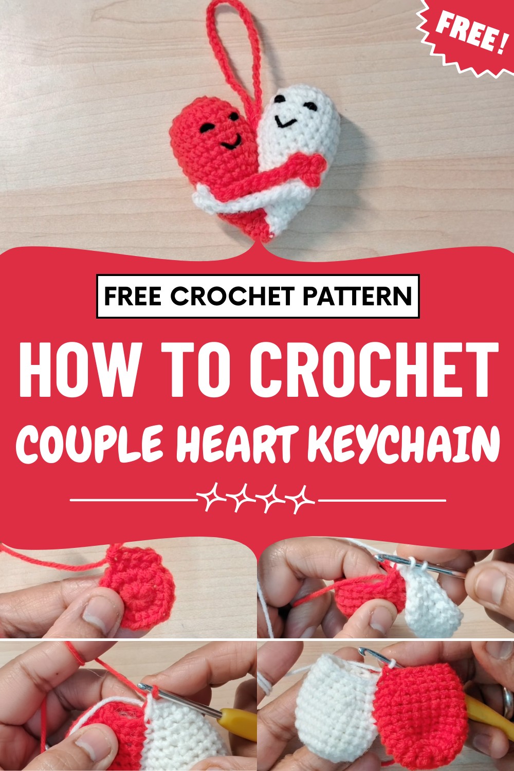 Cozy Crochet Couple Heart Keychain Pattern to Celebrate Love Daily ...