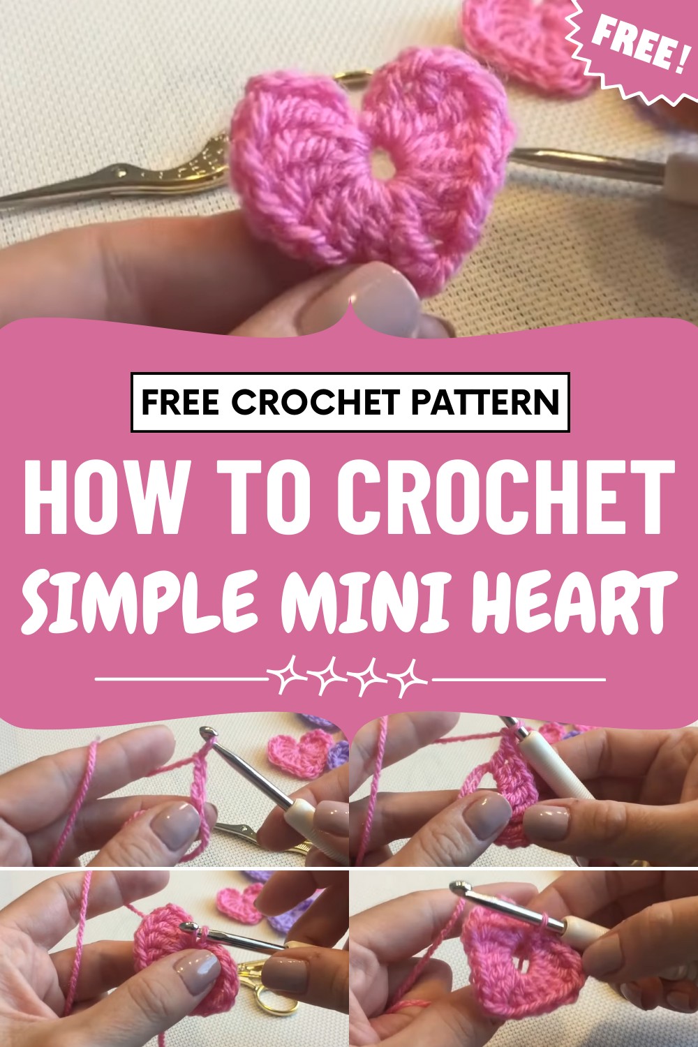 Adorable Crochet Mini Heart Pattern for Gifts and Keepsakes - All Thing ...