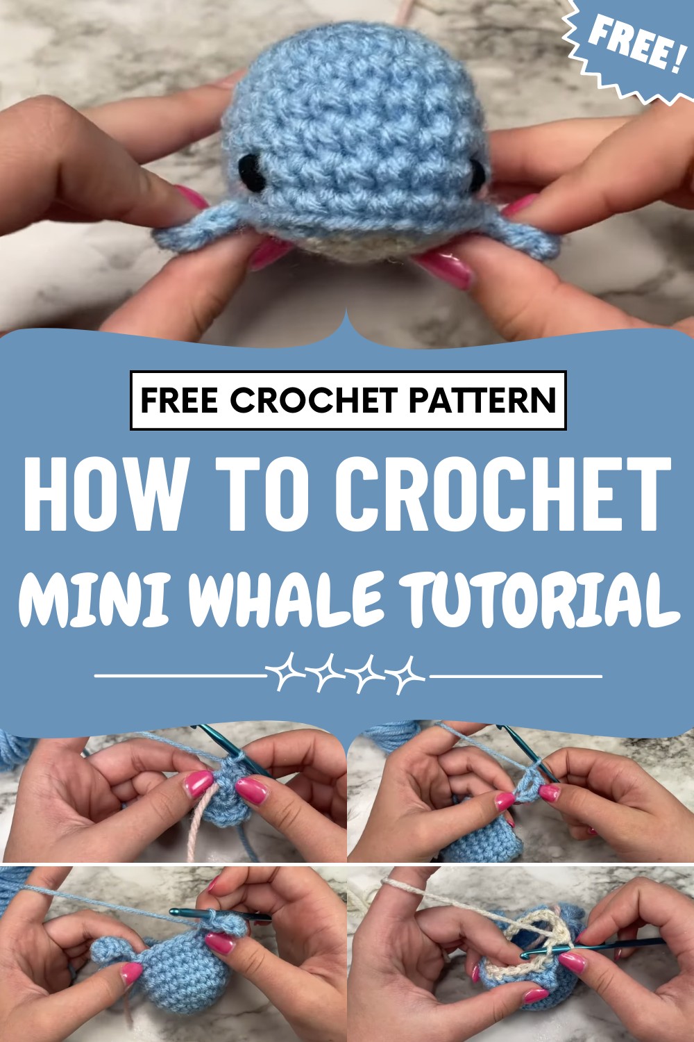Sweet Crochet Mini Whale Pattern Perfect for Amigurumi Lovers - All ...