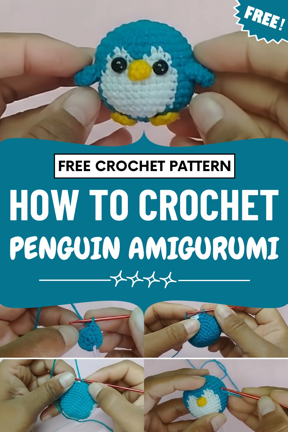 Adorable Crochet Penguin Amigurumi Pattern for winter décor - All Thing ...