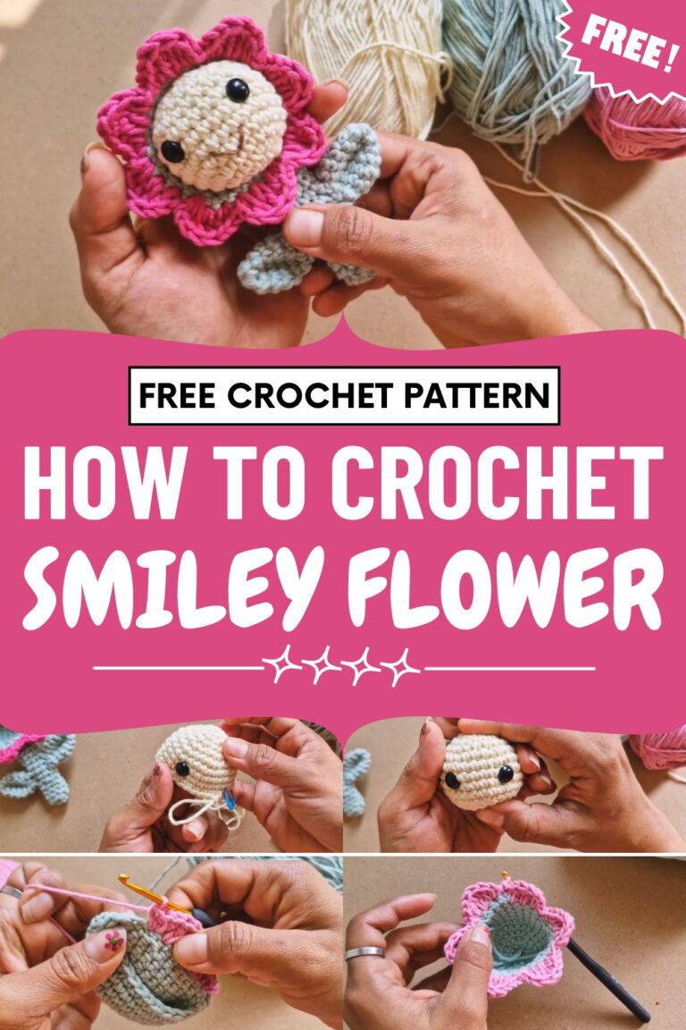 Playful Crochet Smiley Flower Pattern to Spread Happy Vibes - All Thing ...